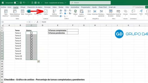 Cómo utilizar la casilla de verificación o CheckBox en Excel 365