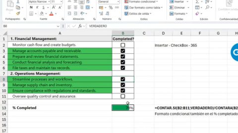 Cómo utilizar la casilla de verificación o CheckBox en Excel 365
